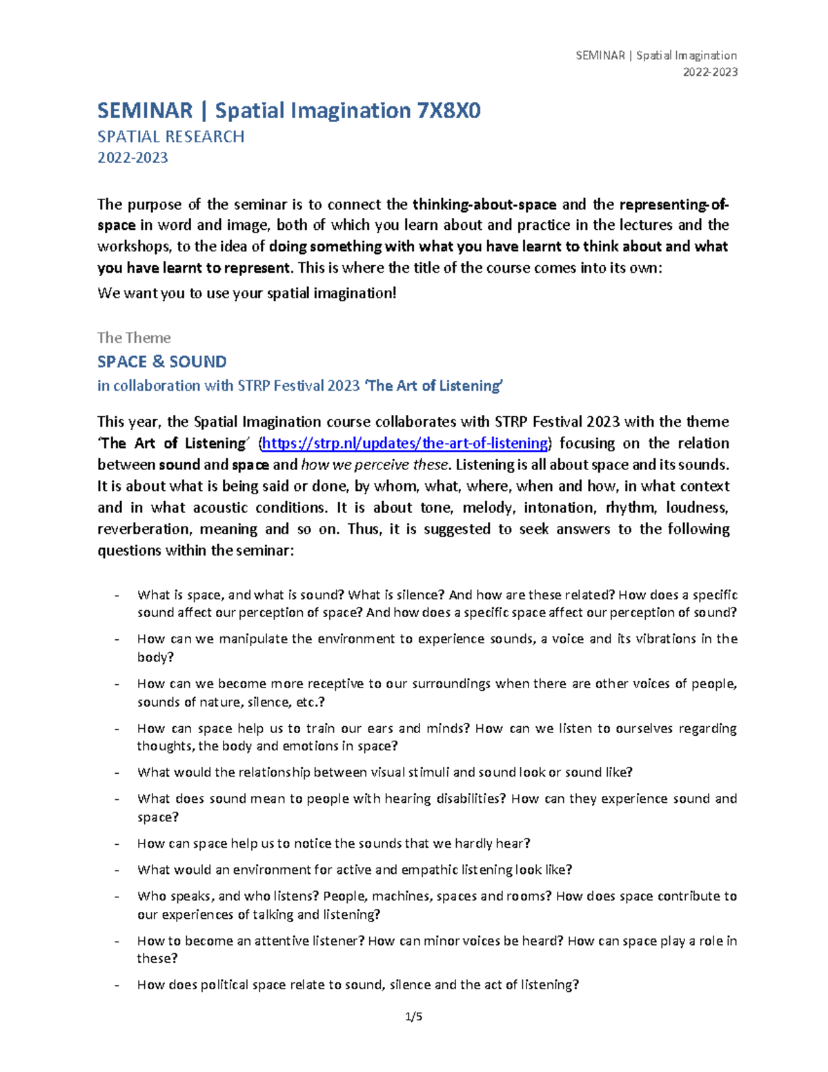 Seminar Script Spatial Imagination 2022-23 - 2022- SEMINAR | Spatial Imagination 7X8X SPATIAL ...