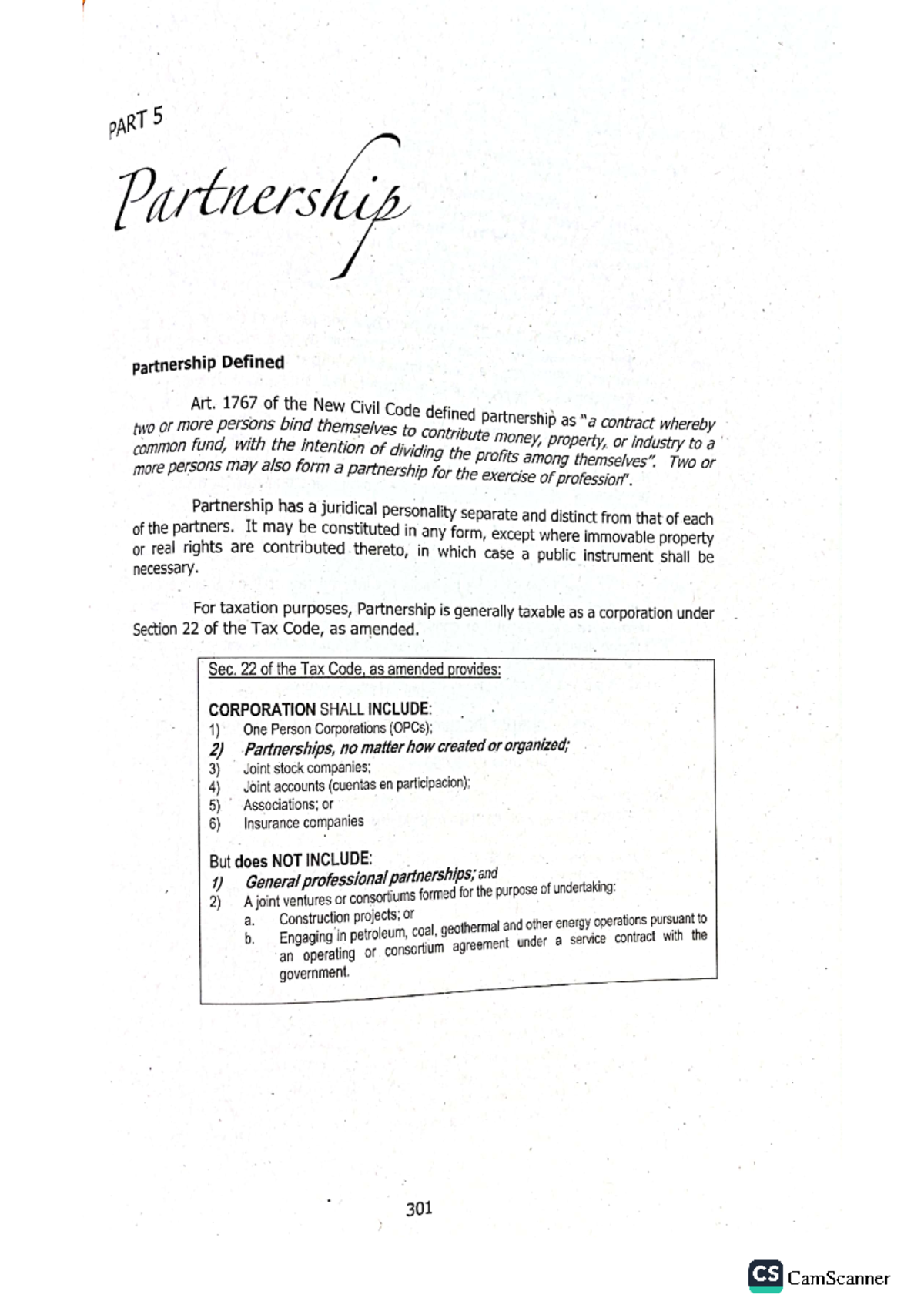 Part 5 Partnership Inc Tax Tabag - BS Accountancy - Studocu