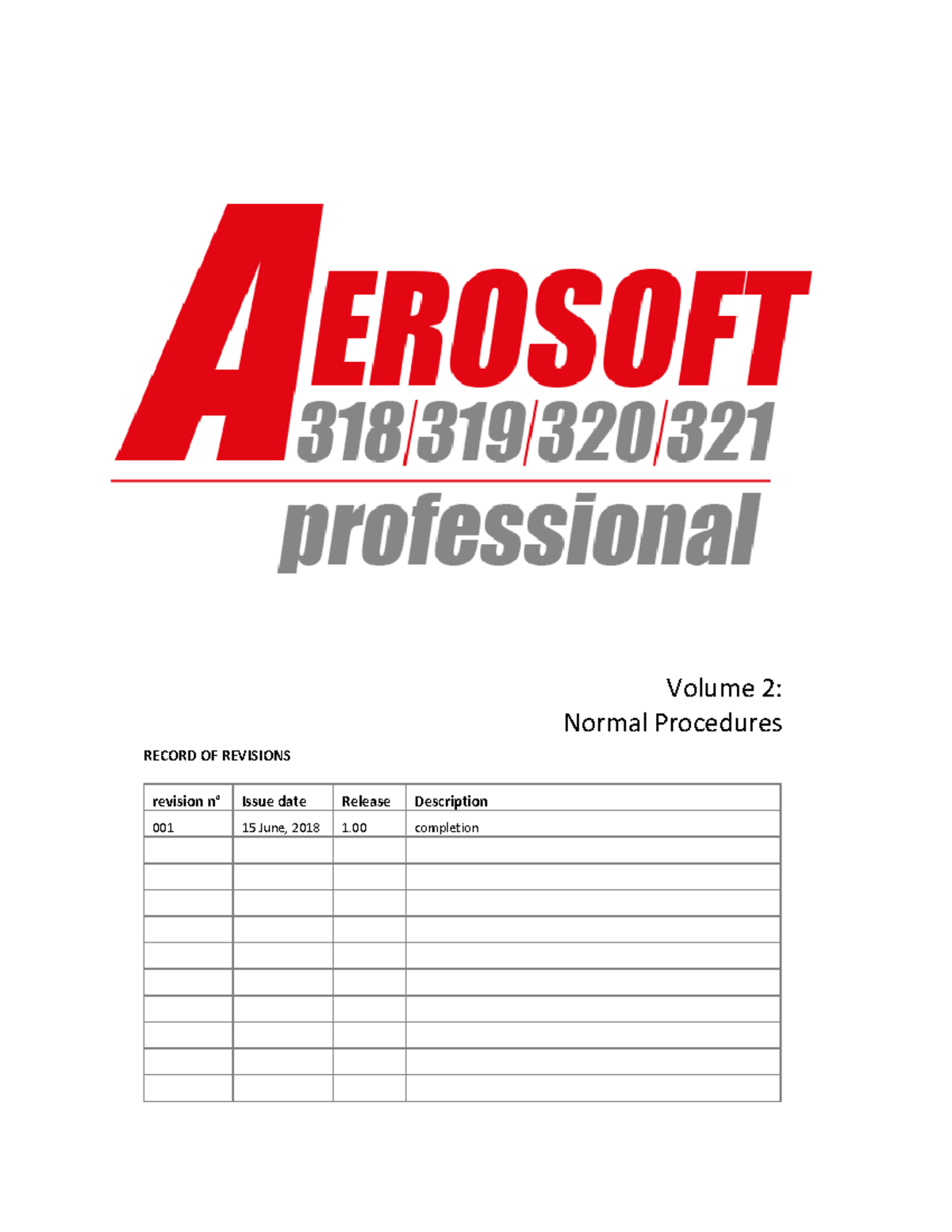 Vol2-Normal Procedures - Volume 2: Normal Procedures RECORD OF ...