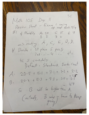 Day 10 Math 105 - Math 105 - Studocu