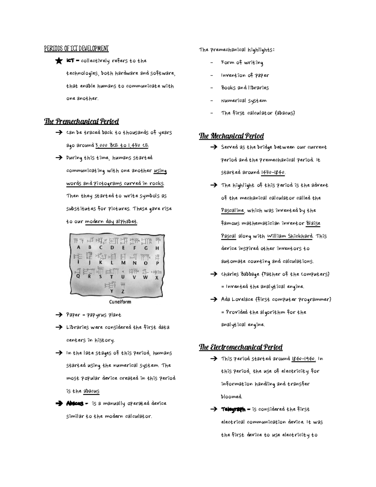 E TECH Module 1 - Notes - PERIODS OF ICT DEVELOPMENT ★ ICT ...
