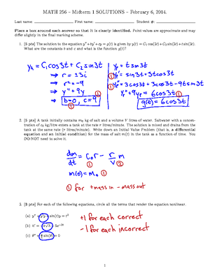 Midterm Oct 2021 solns - Math 256 Midterm October 15, 2021 Name ...