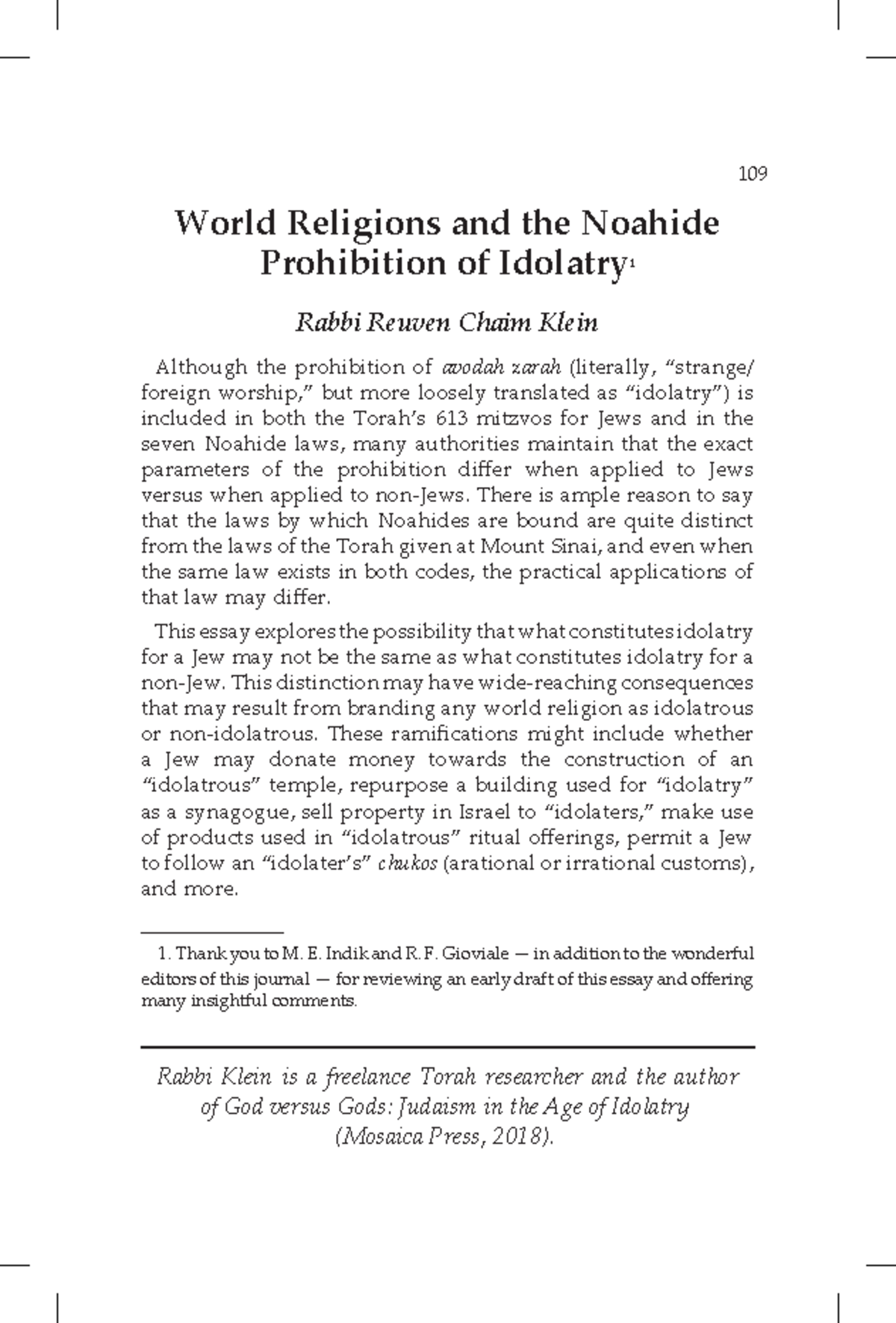 World Religions and the Noahide Prohibite - THE NOAHIDE PROHIBITION OF ...