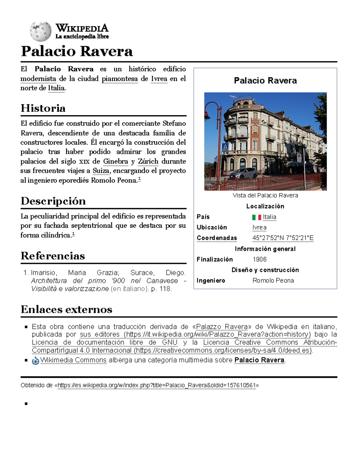 Palacio Ravera - Wikipedia, la enciclopedia libre - Palacio Ravera ...