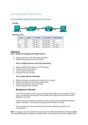Practical Lab 8 - Topology . All rights reserved. This document is ...
