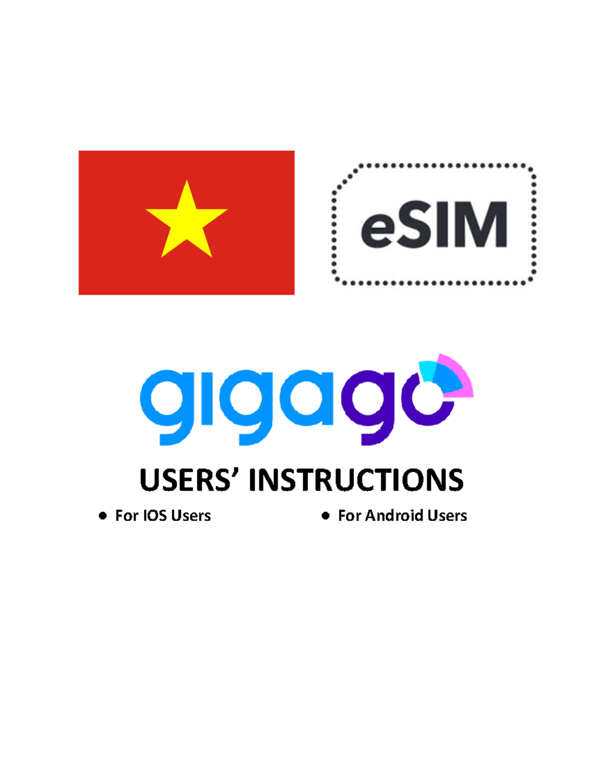 GIGA7 10 15 Vietnam esim data plan instructions - USERS’ INSTRUCTIONS ...