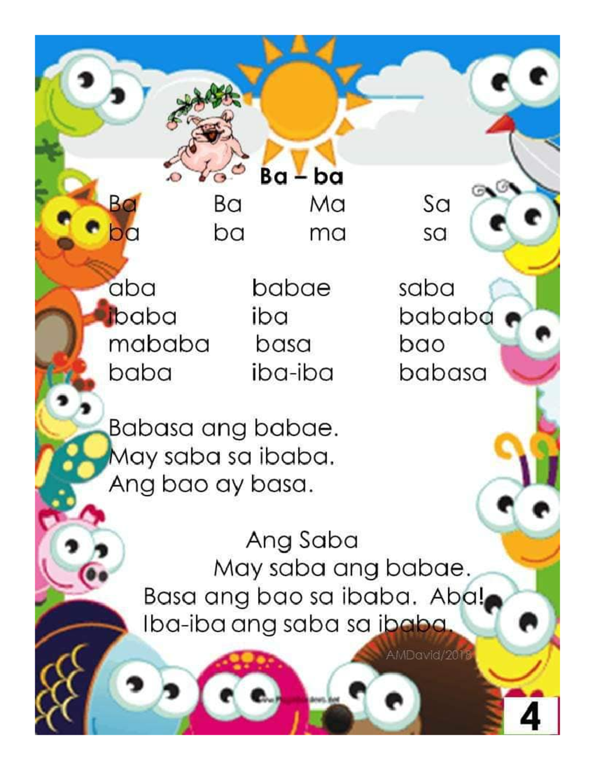 Filipino Reading Materials Panimulang Pagbasa Bachelor Of