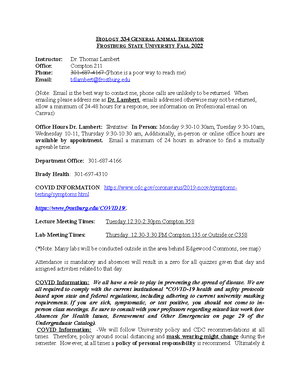 Animal Behavior Ethogram Techniques Lab F22 - Animal Behavior Fall 2022 ...