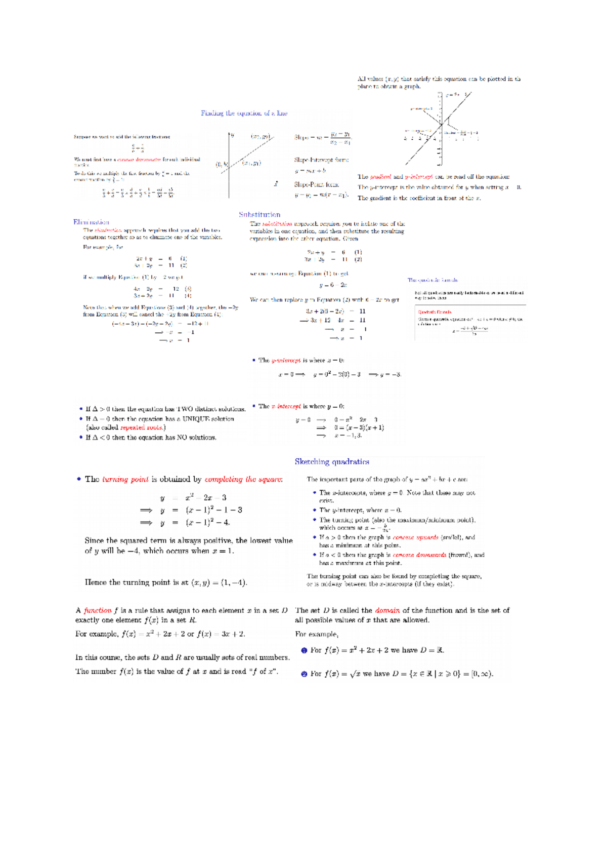 MATH 1720 Test Cheat Sheat - Math1720 - Studocu