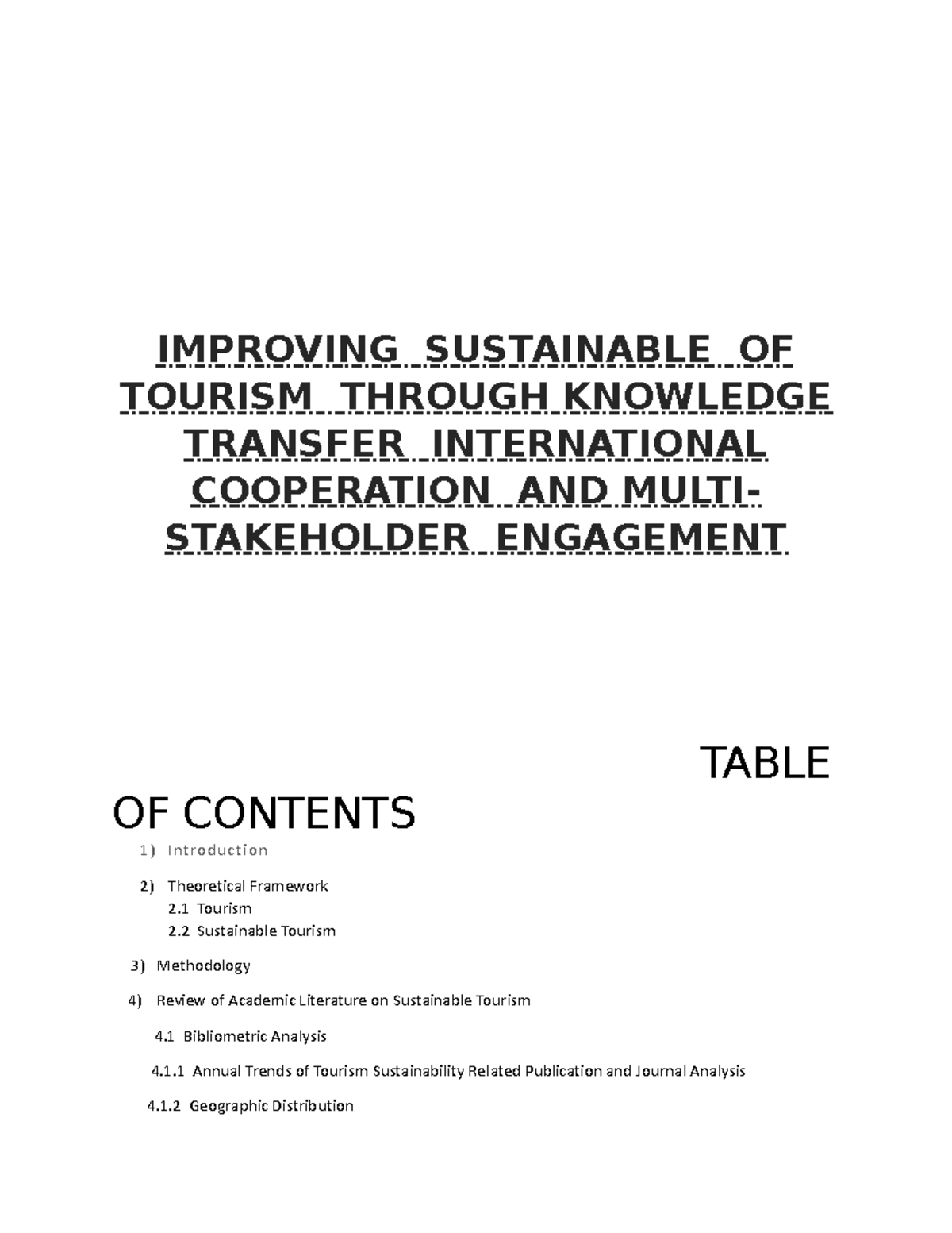 Improving Sustainable OF Tourism Through Knowledge Transfer ...
