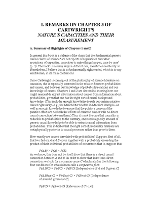 Notes on J.L. Mackie - NOTES ON CHAPTER 1 OF MACKIE'S THE CEMENT OF THE ...