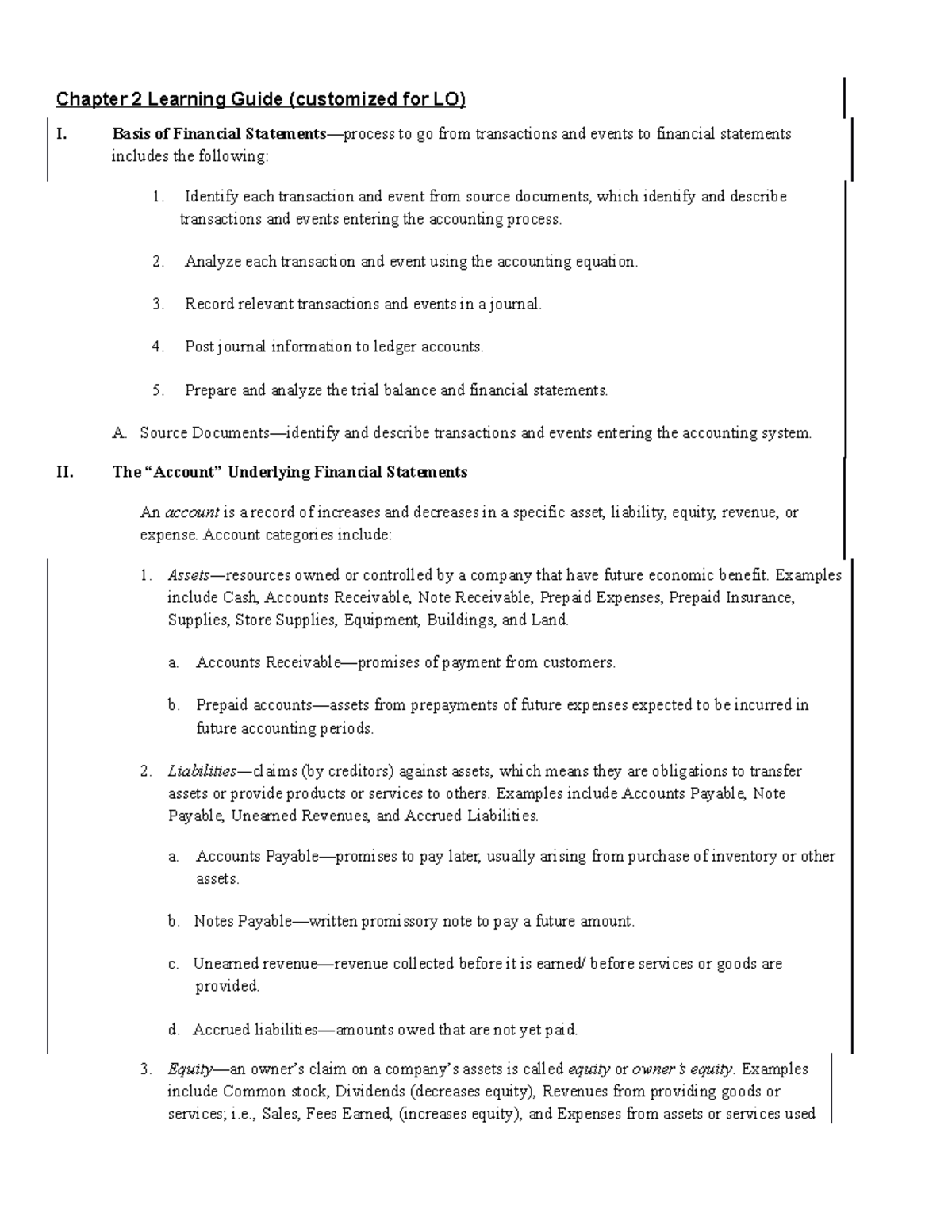 Chapter 2 Learning Guide - Chapter 2 Learning Guide (customized for LO ...