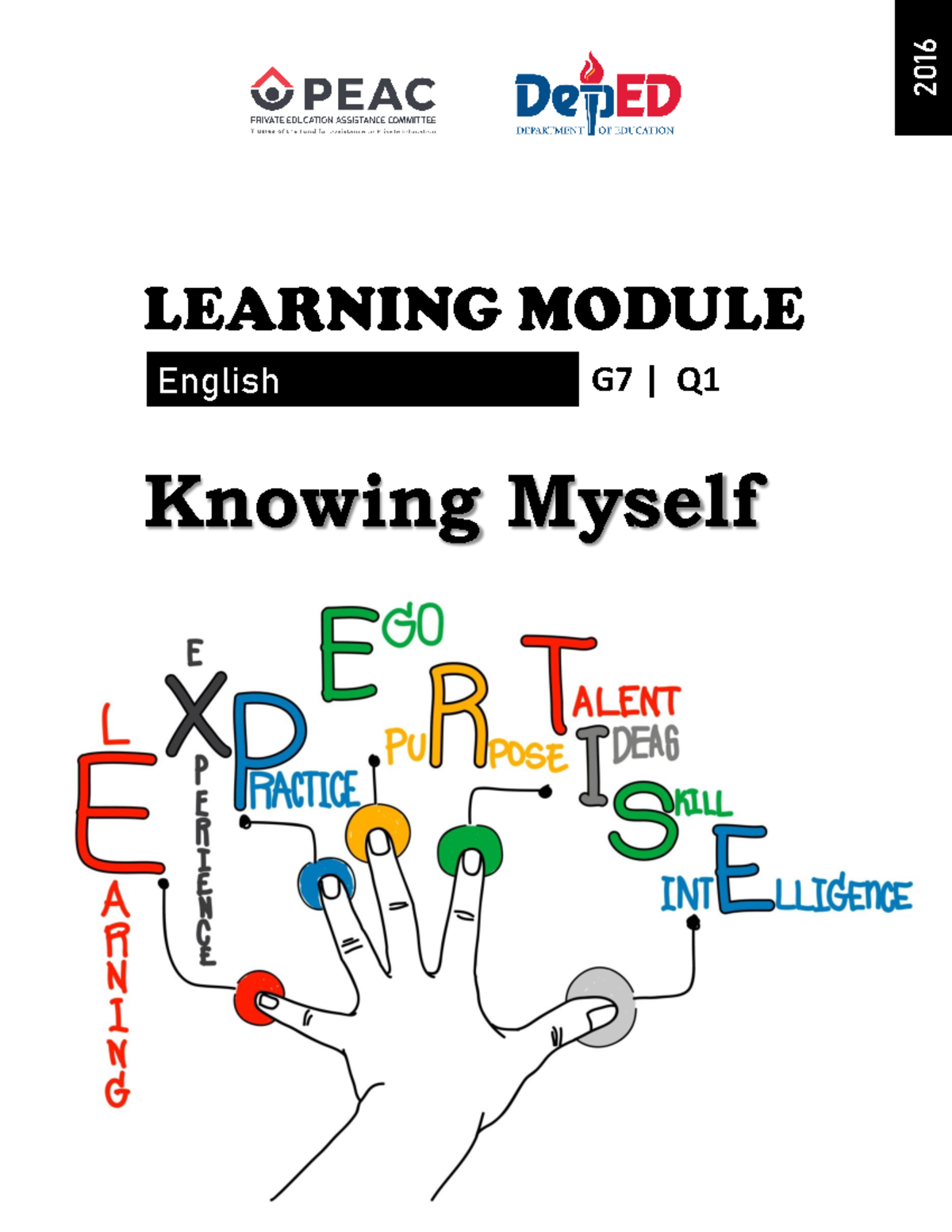 2016 ENGG7Q1 - Assignment - Knowing Myself English G7 | Q LEARNING ...