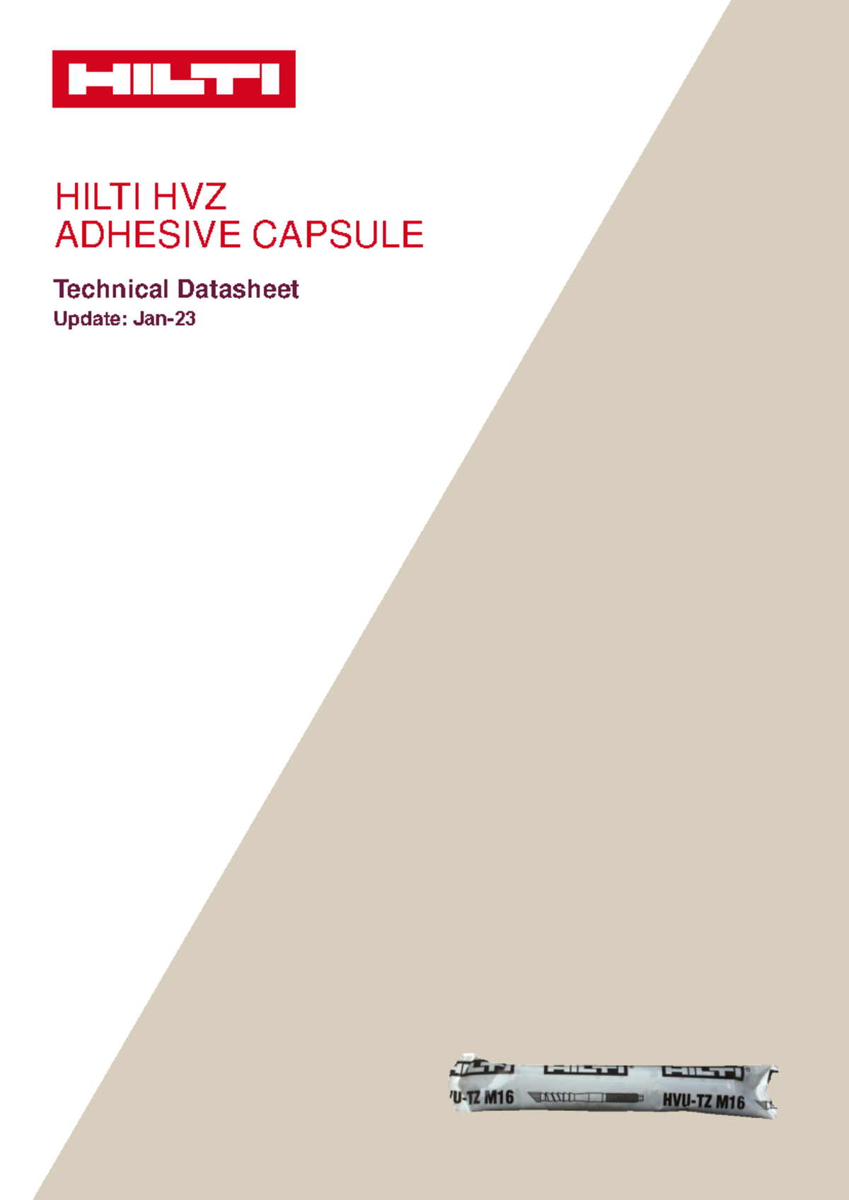 Technical data sheet for the HVZ adhesive anchor system Technical ...
