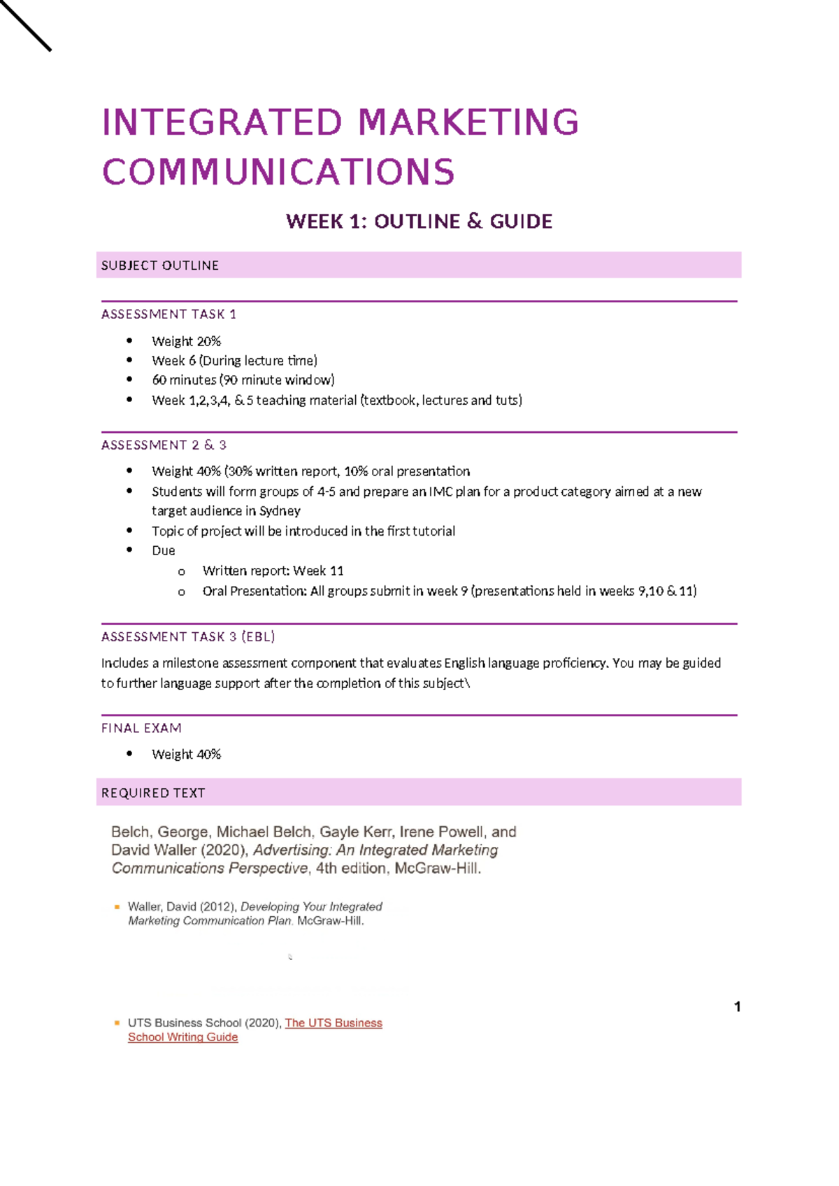 Integrated Marketing Communication notes - 1 INTEGRATED MARKETING ...