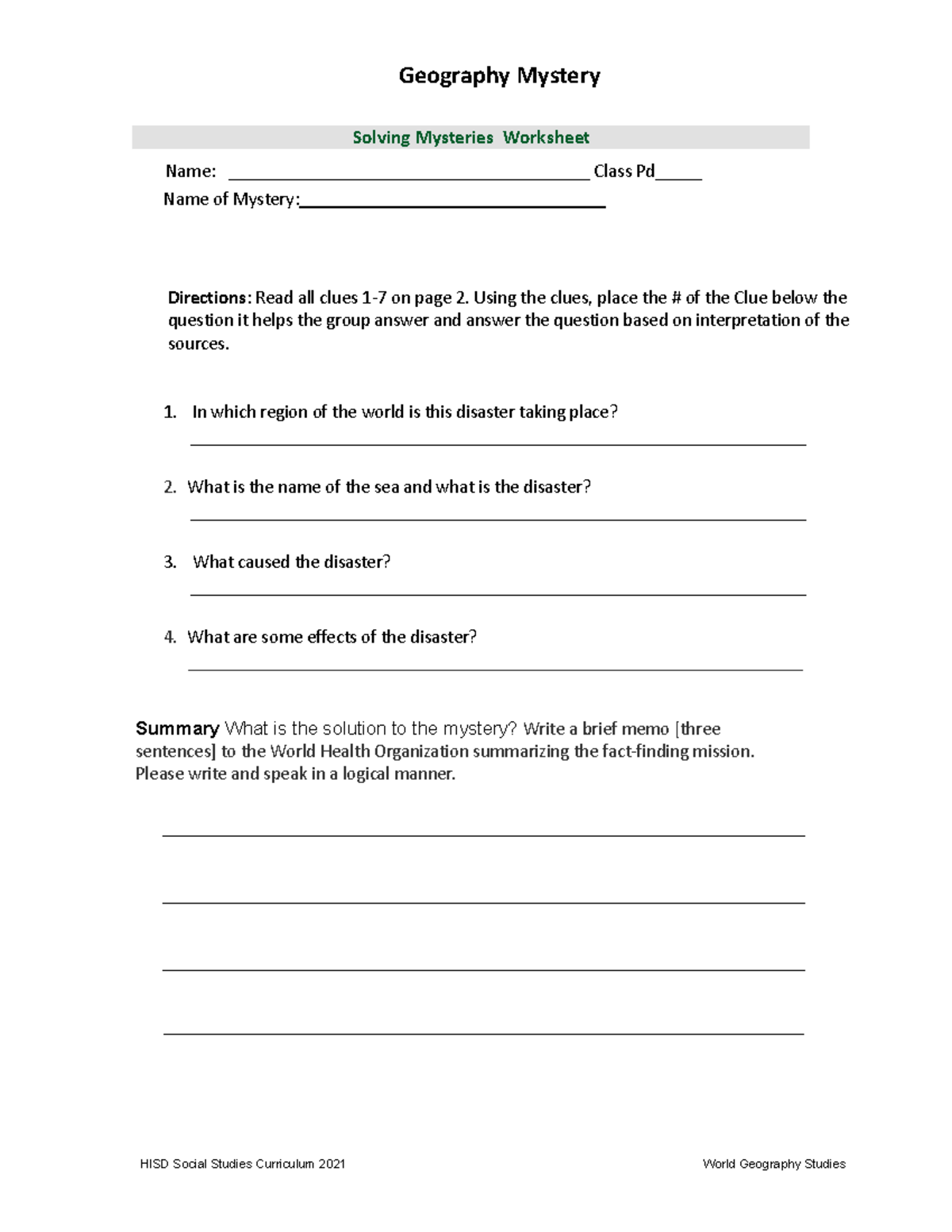 WGS Geography Mystery 10.16-10.17-1 - Name ...