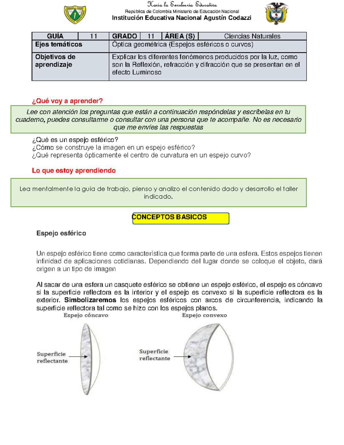Guía de Aprendizaje (11), Grado 11 , periodo 2 - República de Colombia ...