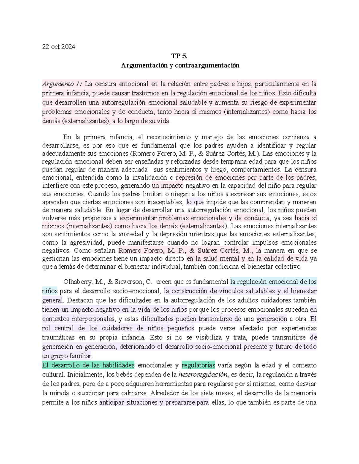 TP 5 - Tp 5 de escritura, me saque un 10 - 22 oct 2024 TP 5 ...