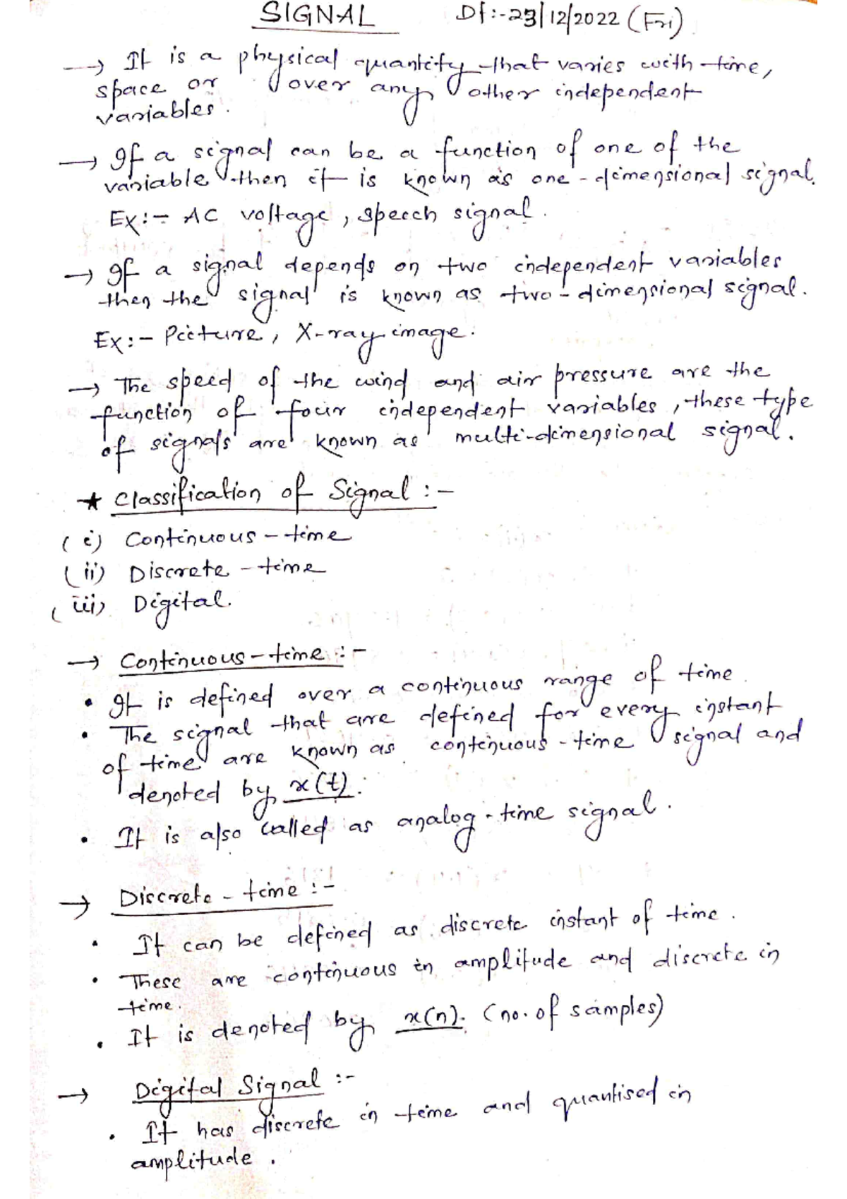 Module 1- Signal and systems - Studocu