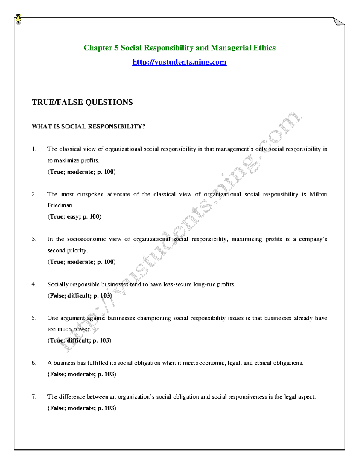 Ch 5 TB - Management - Chapter 5 Social Responsibility and Managerial ...