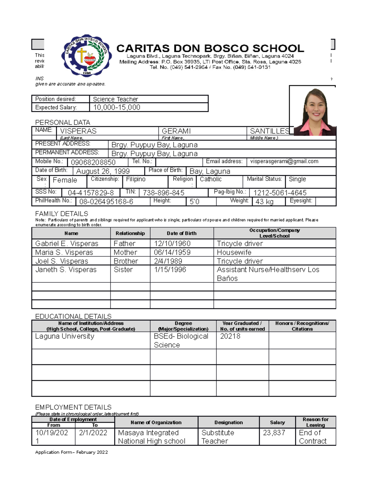 CDBS Application form - N/A - APPLICATION FORM This form has been ...