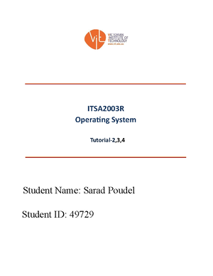 ITNE1001 network architecture tutorial week 10 - ITNE1001 - Studocu