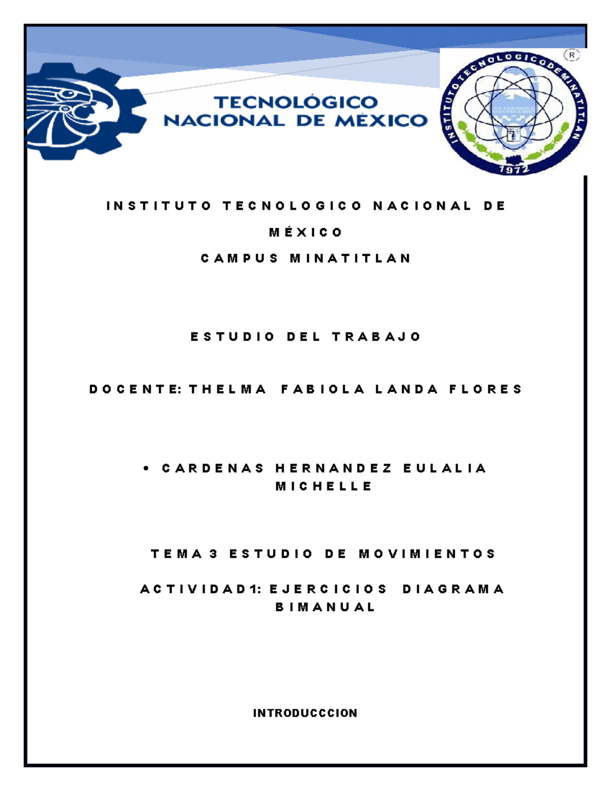 T3A1Cardenas hernadnez eulalia michelle - I N S T I T U T O T E C N O L O G I C O N A C I O N A ...