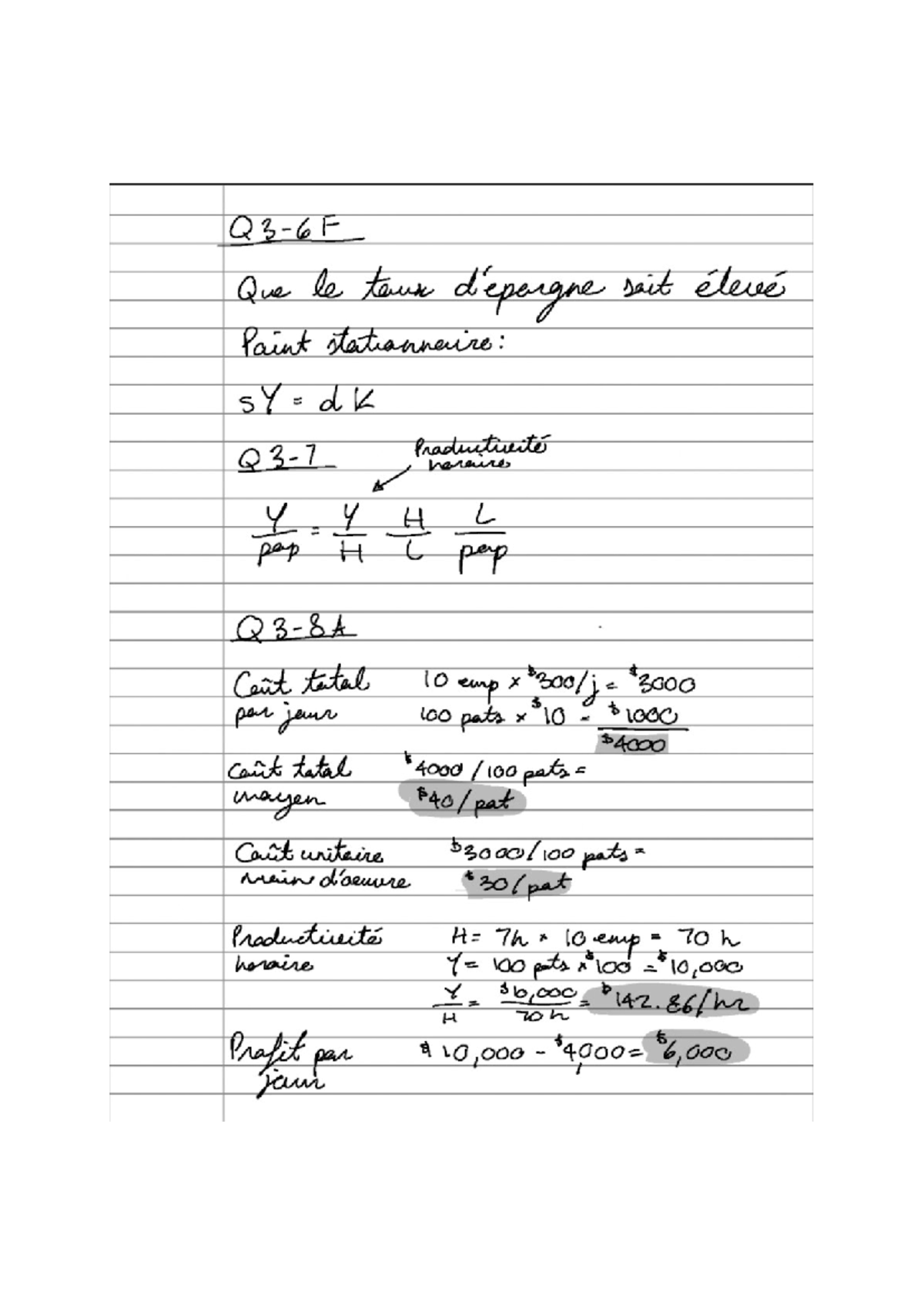 Chapitre 3 macro - 3080409 - Que le taux sait eleve Paint statiannaire ...