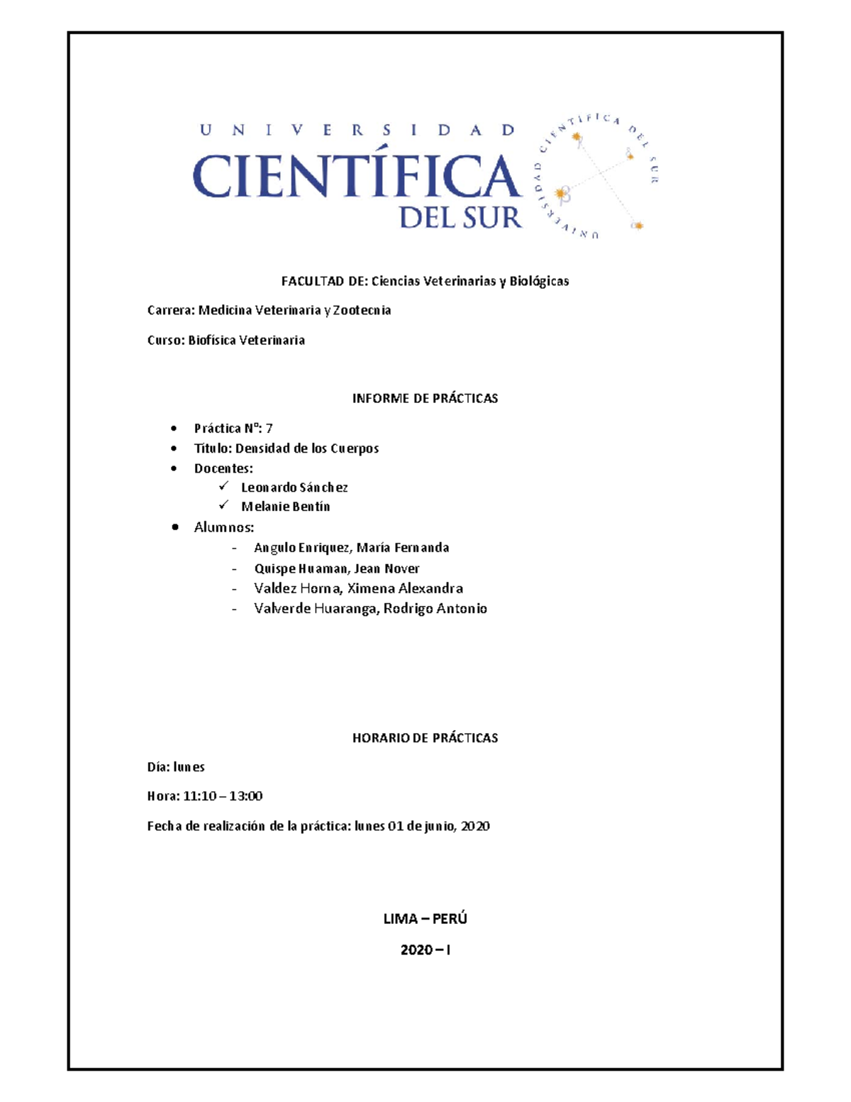 Informe 7 Biofi - Warning: TT: undefined function: 32 - Studocu