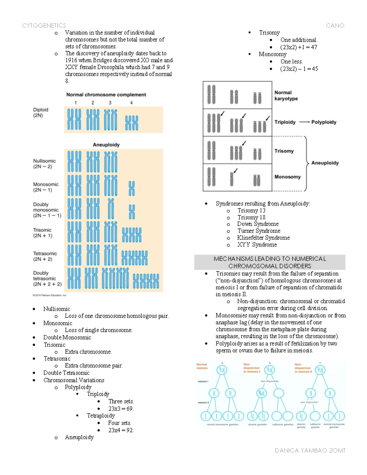 Cytogenetics 16-18 - Cytogenetic notes for Medical Technology Students ...