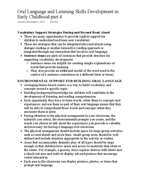 Oral Language Part 1 - Teacher Colby - What is Oral Language Comprises ...