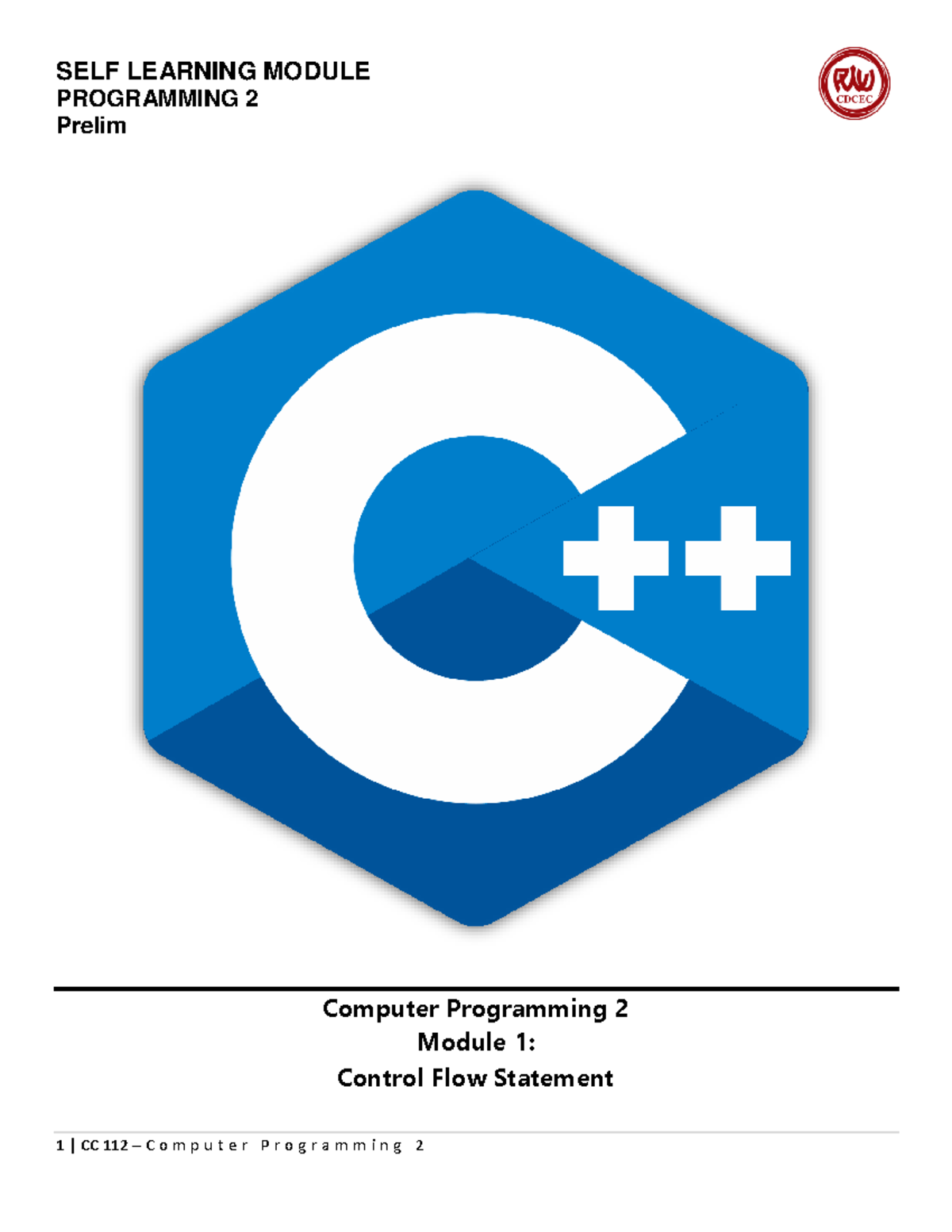 Learning-Module Programming-2 Prelim - SELF LEARNING MODULE PROGRAMMING ...