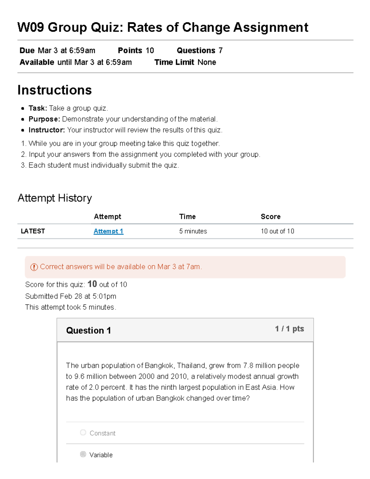 W09 Group Quiz Rates of Change Assignment Math for the Real World - W09 ...