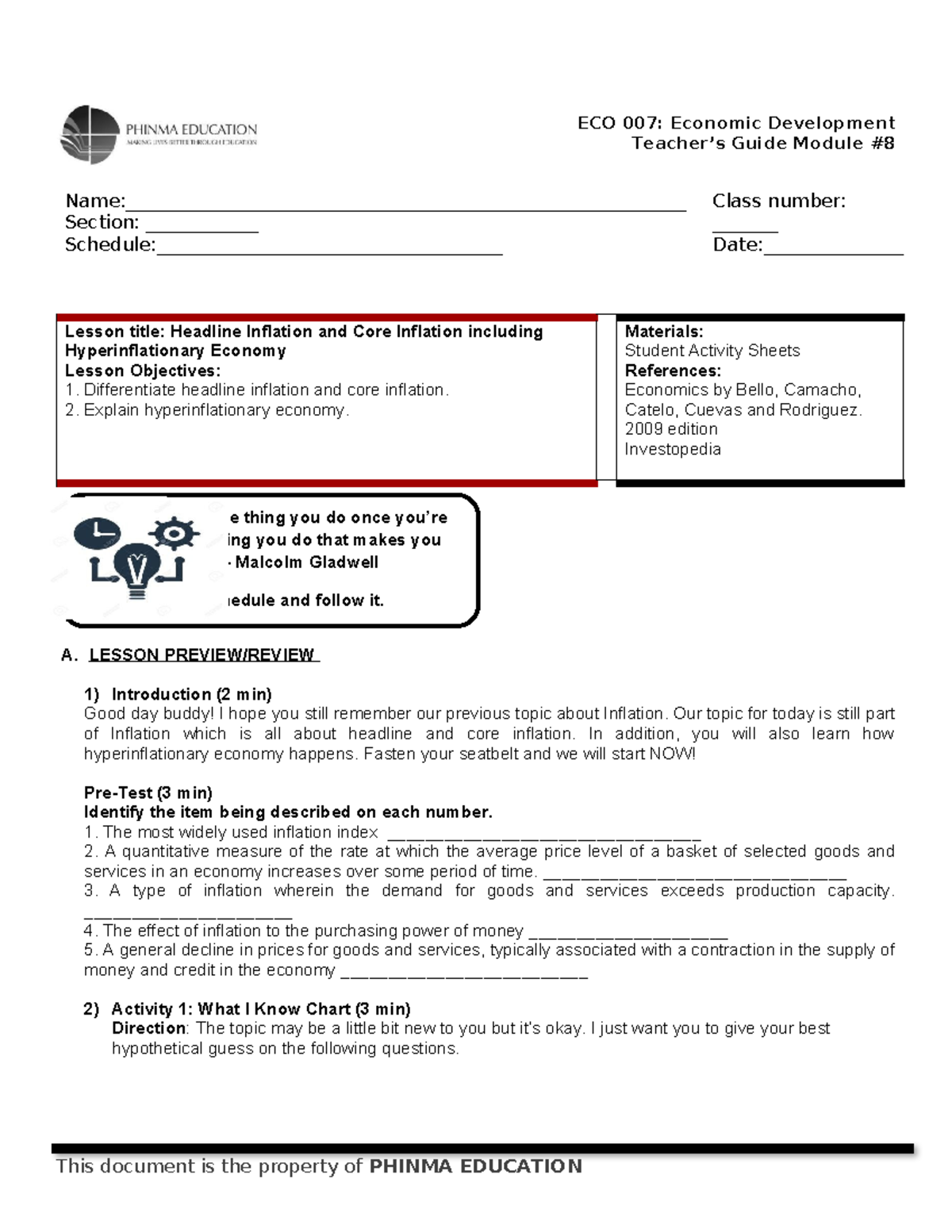 TG#8-ECO007 - Module - Teacher’s Guide Module - Studocu