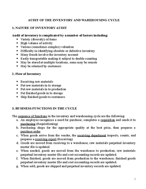 Audit of Sales and Collection cycle - AUDIT OF THE SALES AND COLLECTION ...