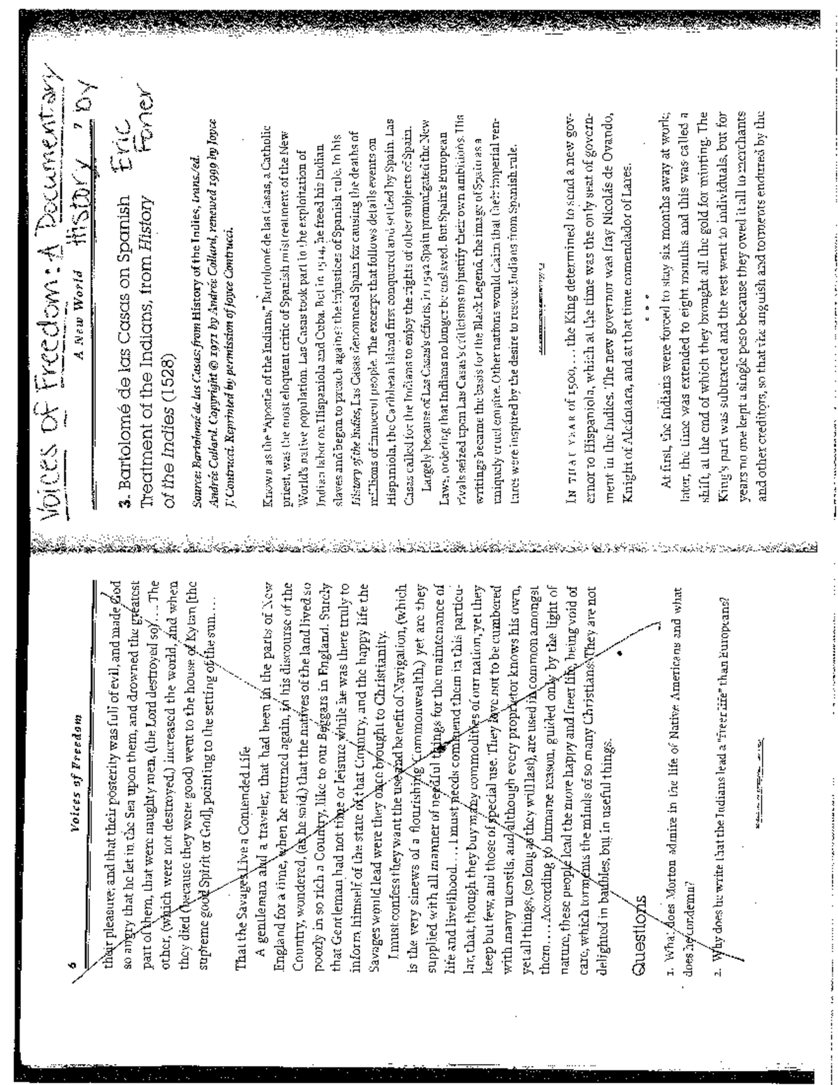 De Las Casas Reading - owjggj - Studocu