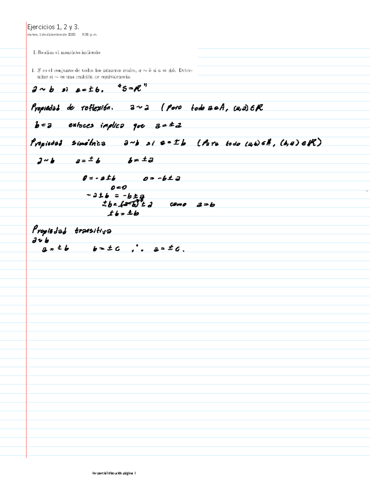 1er parcial discutido - Práctica maestría - Matemáticas - Ejercicios 1 ...