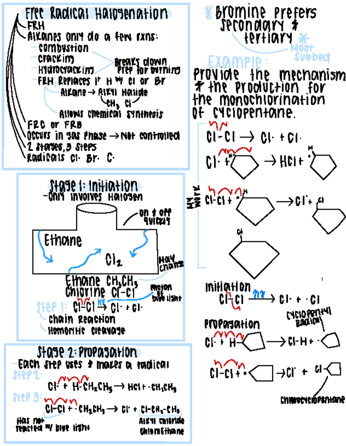 Week 4 Notes - Free Radical Halogenation, SN2, Nucelophiles - Free ...