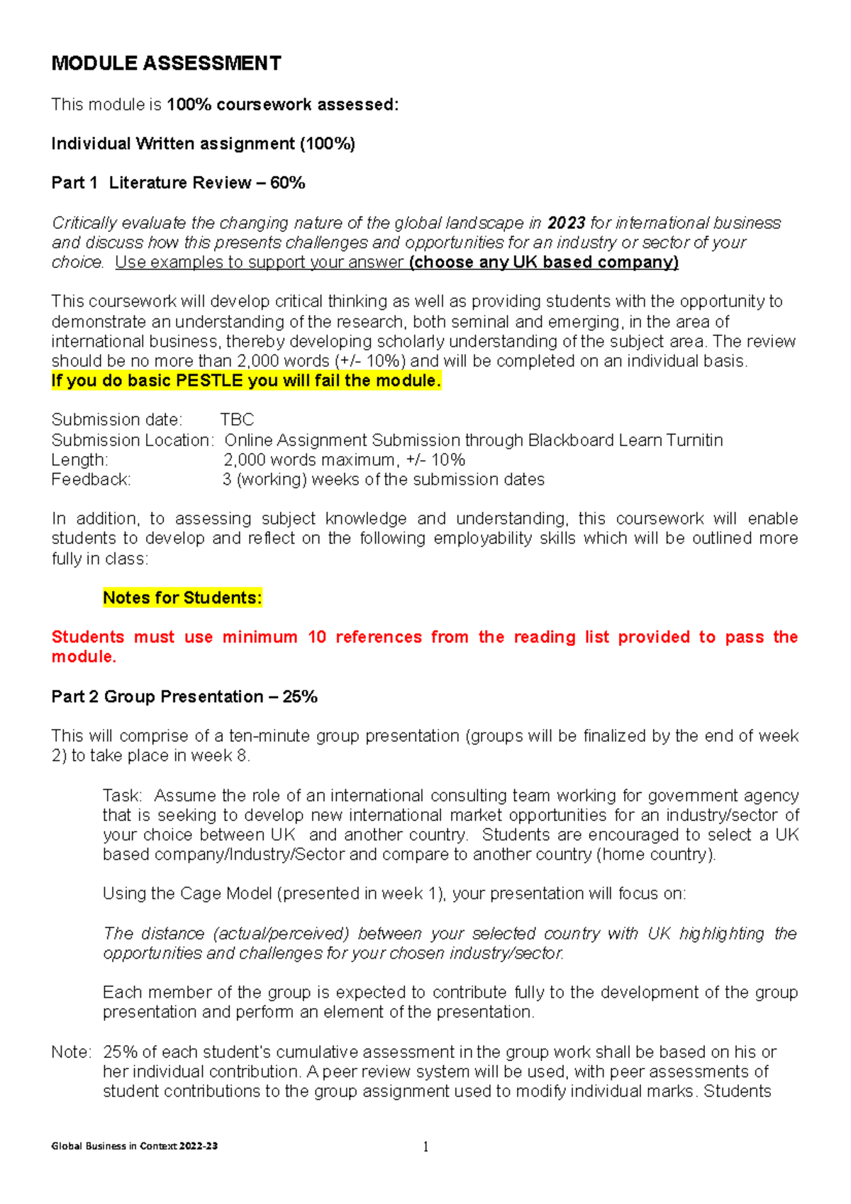 Module Assessment BMG705(1) (1)(1) (4) (15) - MODULE ASSESSMENT This ...
