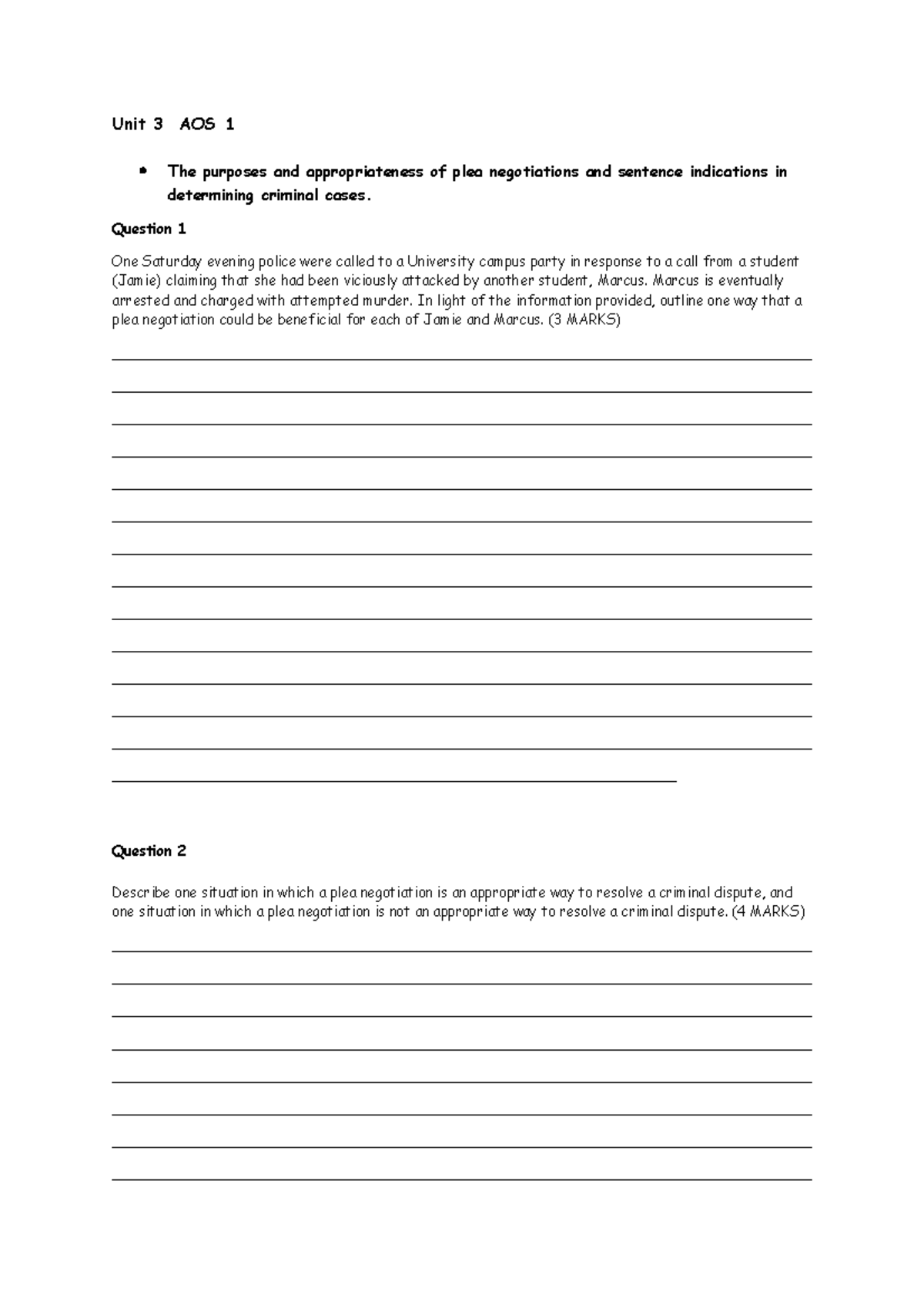 Plea negotiations and sentence indications - Studocu