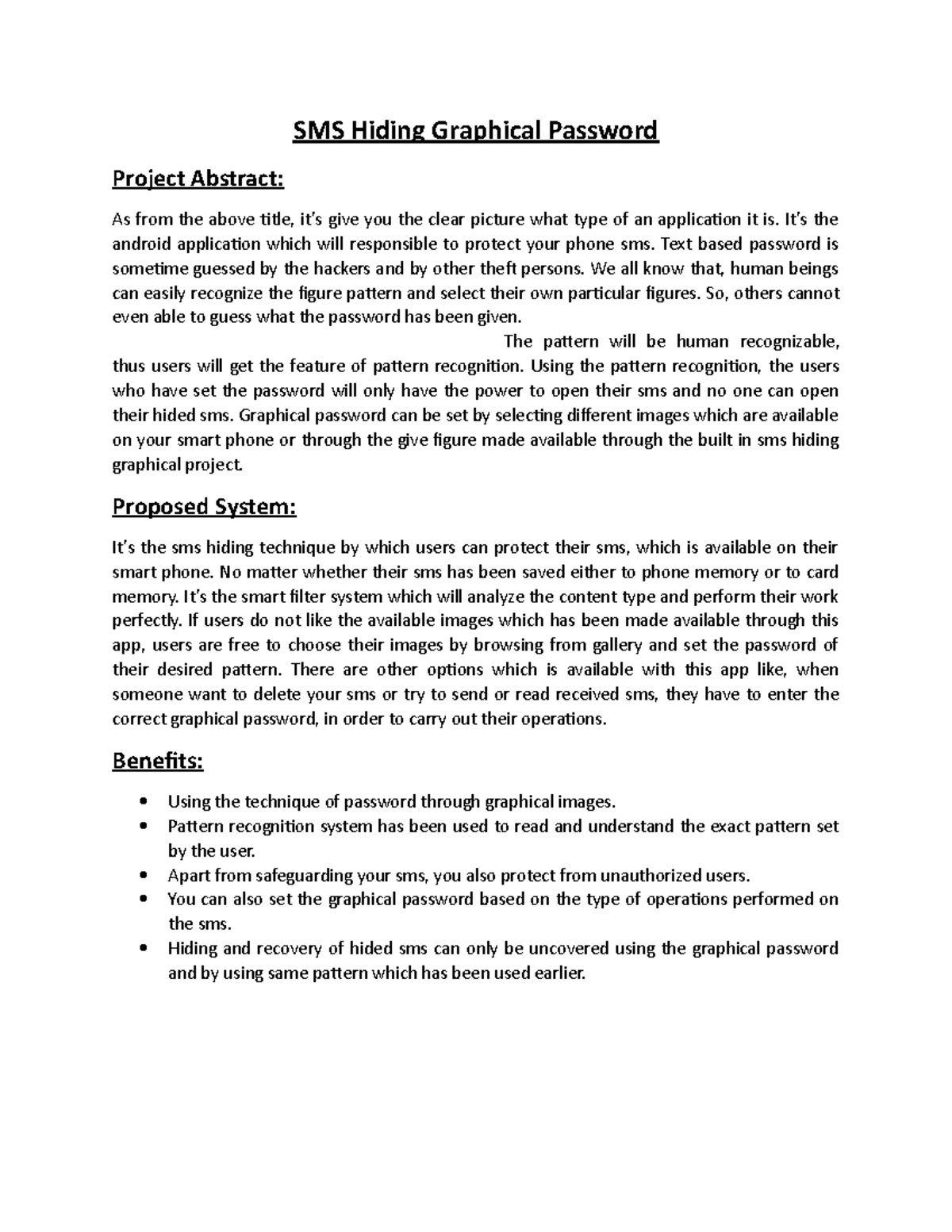 SMS Hiding Using Graphical Password - SMS Hiding Graphical Password ...