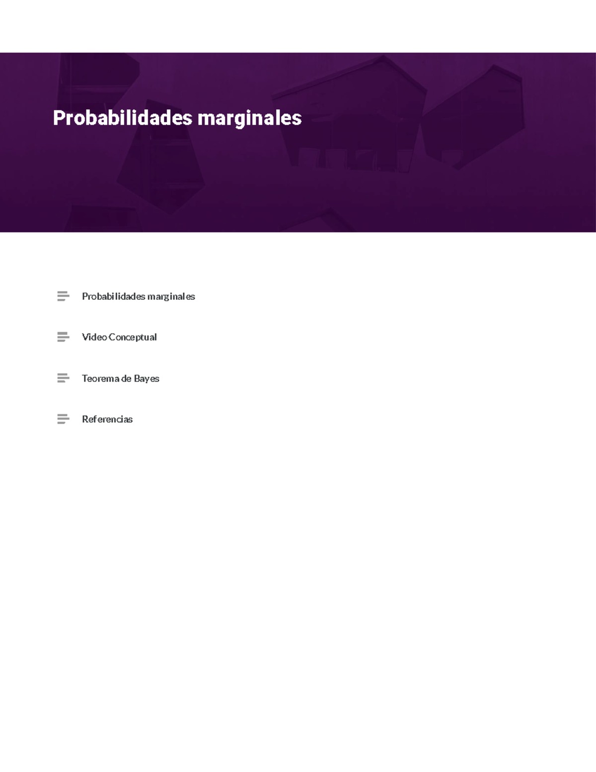 Modulo 2 - l V Probabilidades marginales - Probabilidades marginales ...