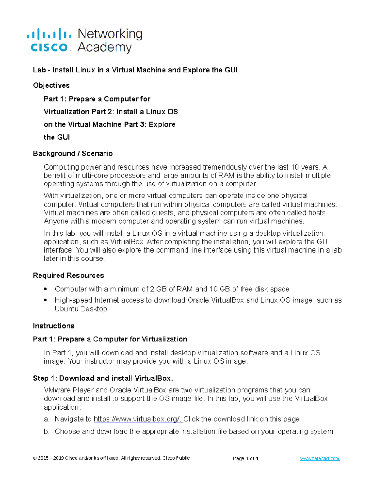 13.6.1-lab -install-linux - 2015 - 2019 Cisco and/or its affiliates ...