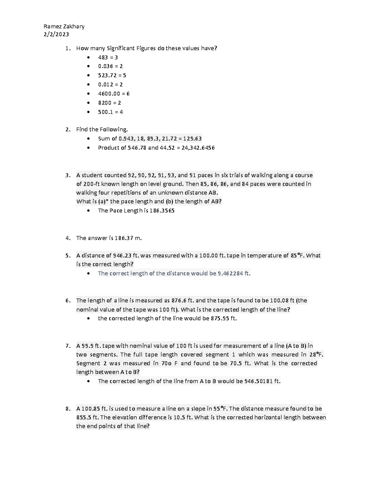 CM Assignment 1 - Ramez Zakhary 2/2/ How many Significant Figures do ...