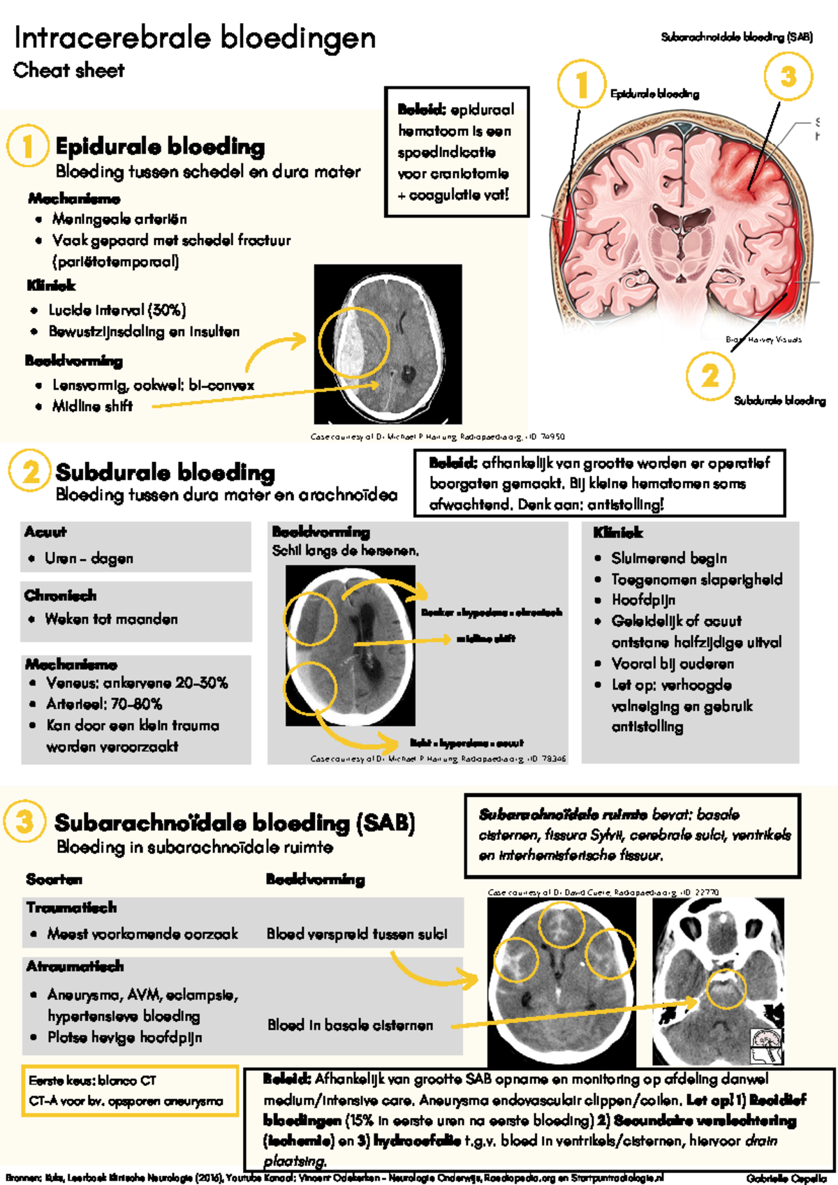 Cheat sheet -Intracerebrale bloedingen - definitief-1 - 2 1 2 3 CT-A ...