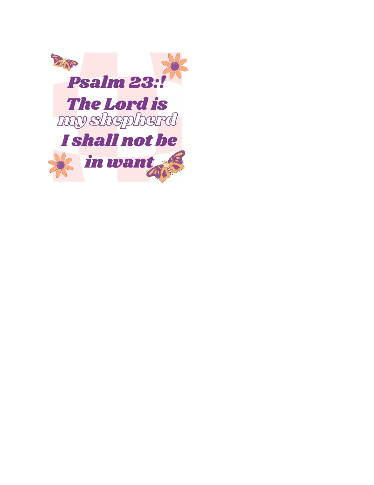 verse i shall want nothing - Aeronautical Engineering - Studocu