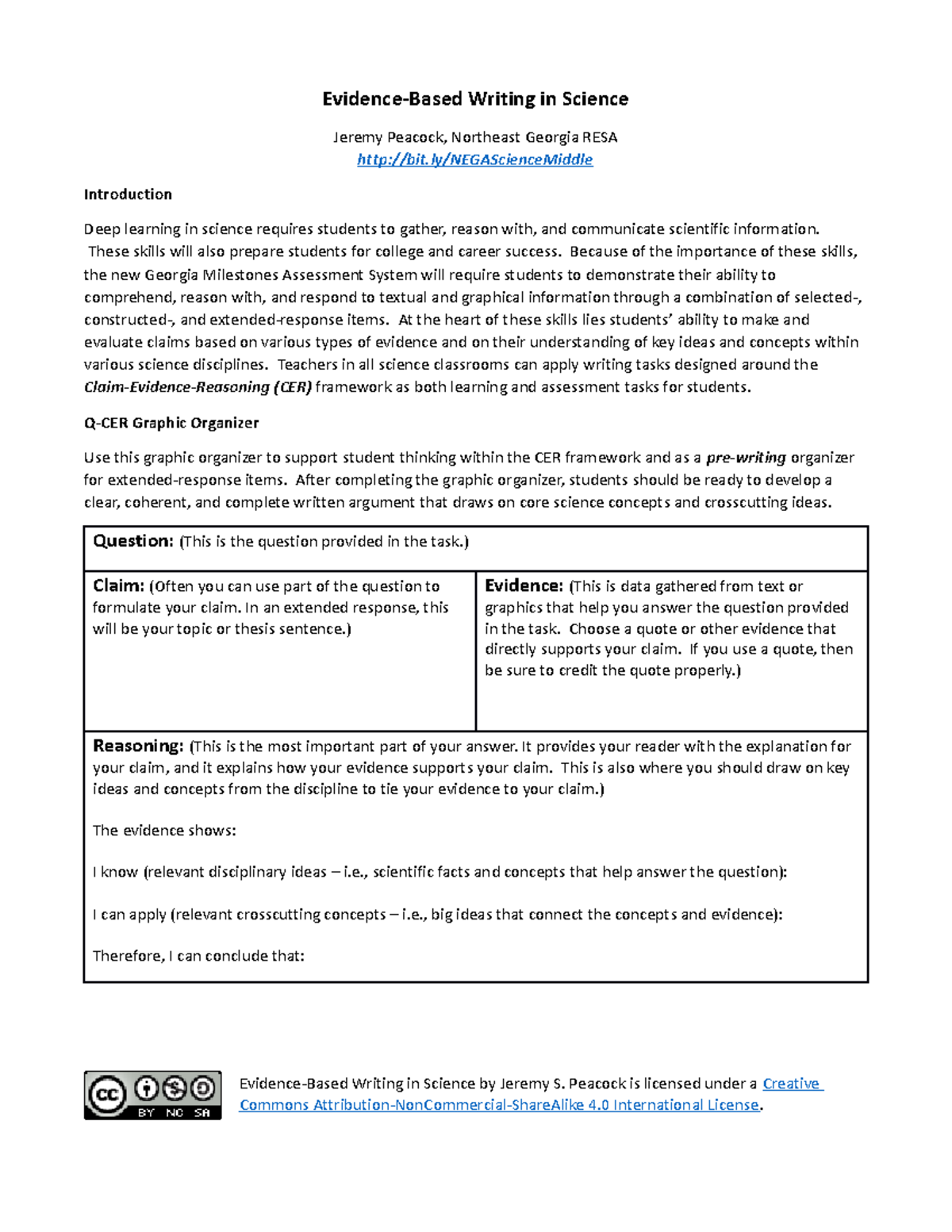 Evidence-Based Writing in Science - These skills will also prepare ...