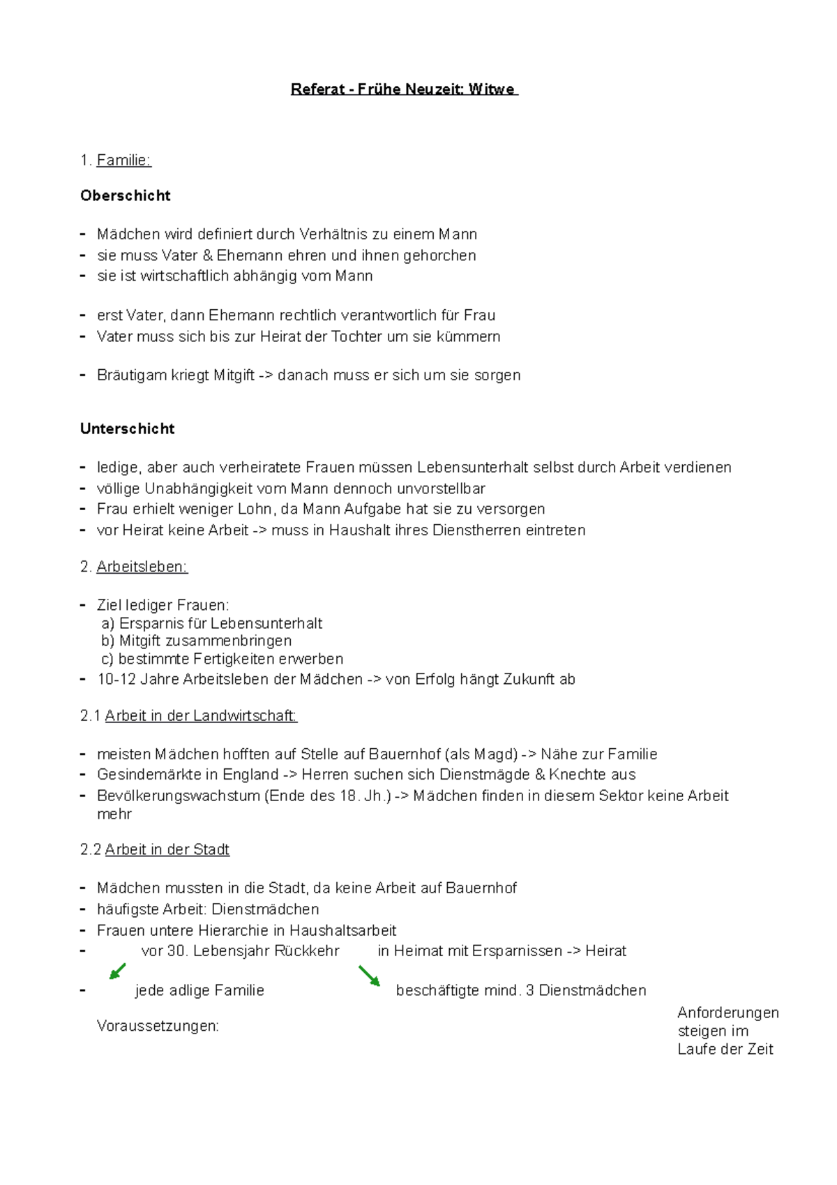 Referat Witwe Word - Referat - Frühe Neuzeit: Witwe 1. Familie ...