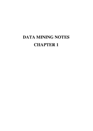 DATA Mining Notes PART 3 NOTES NEW - DATA MINING NOTES PART 3 NOTES ...