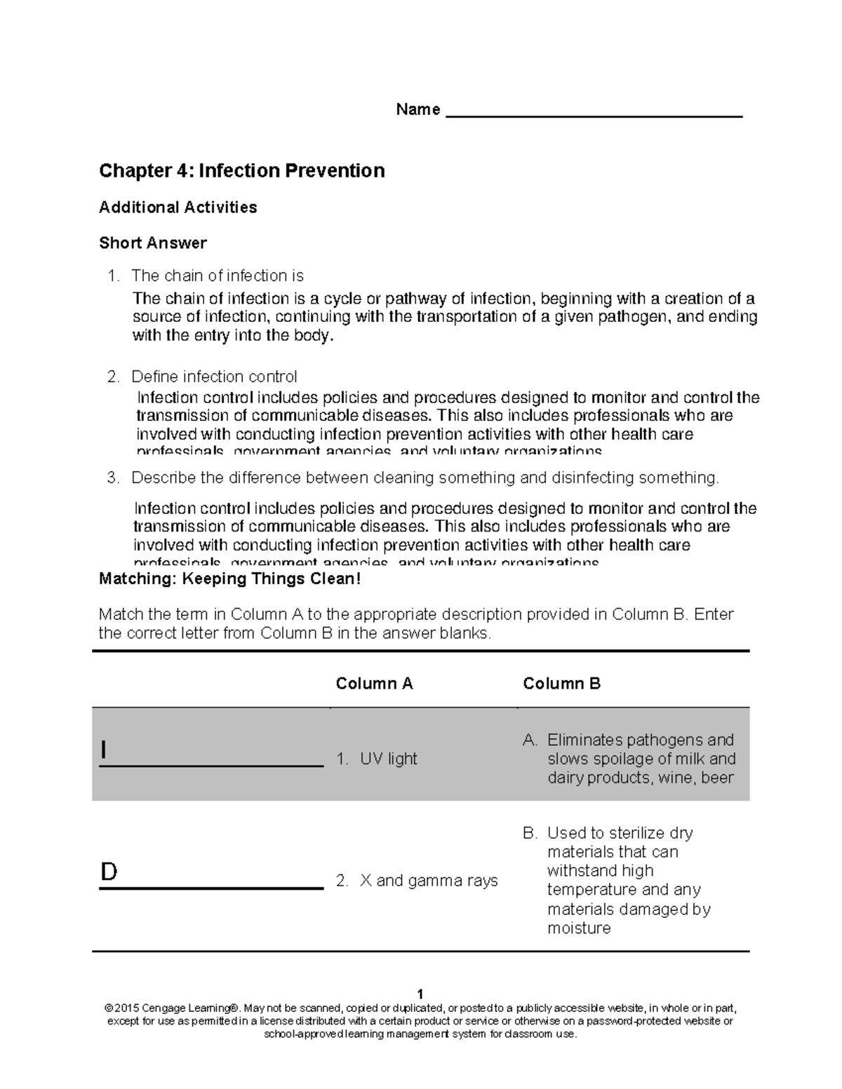 Ch 04 Additional Activities - 1 © 2015 Cengage Learning®. May not be ...
